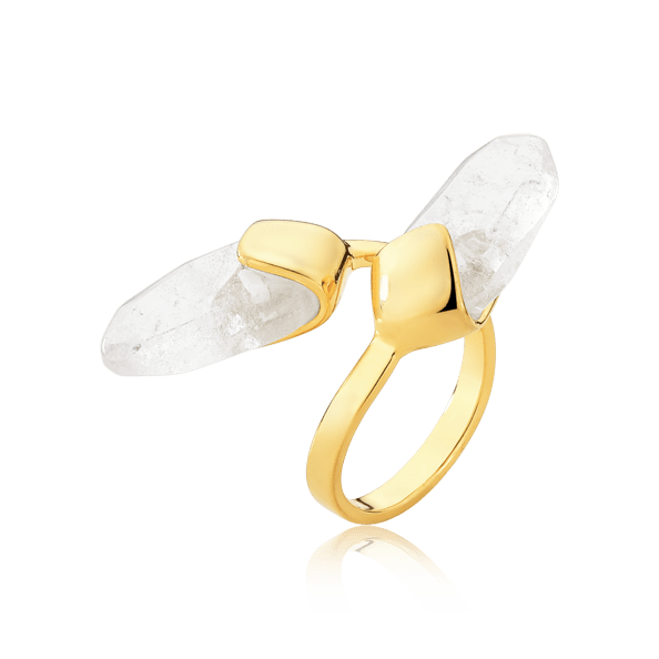 Anel Difluence - Cristal de Rocha – Aimer Joias
